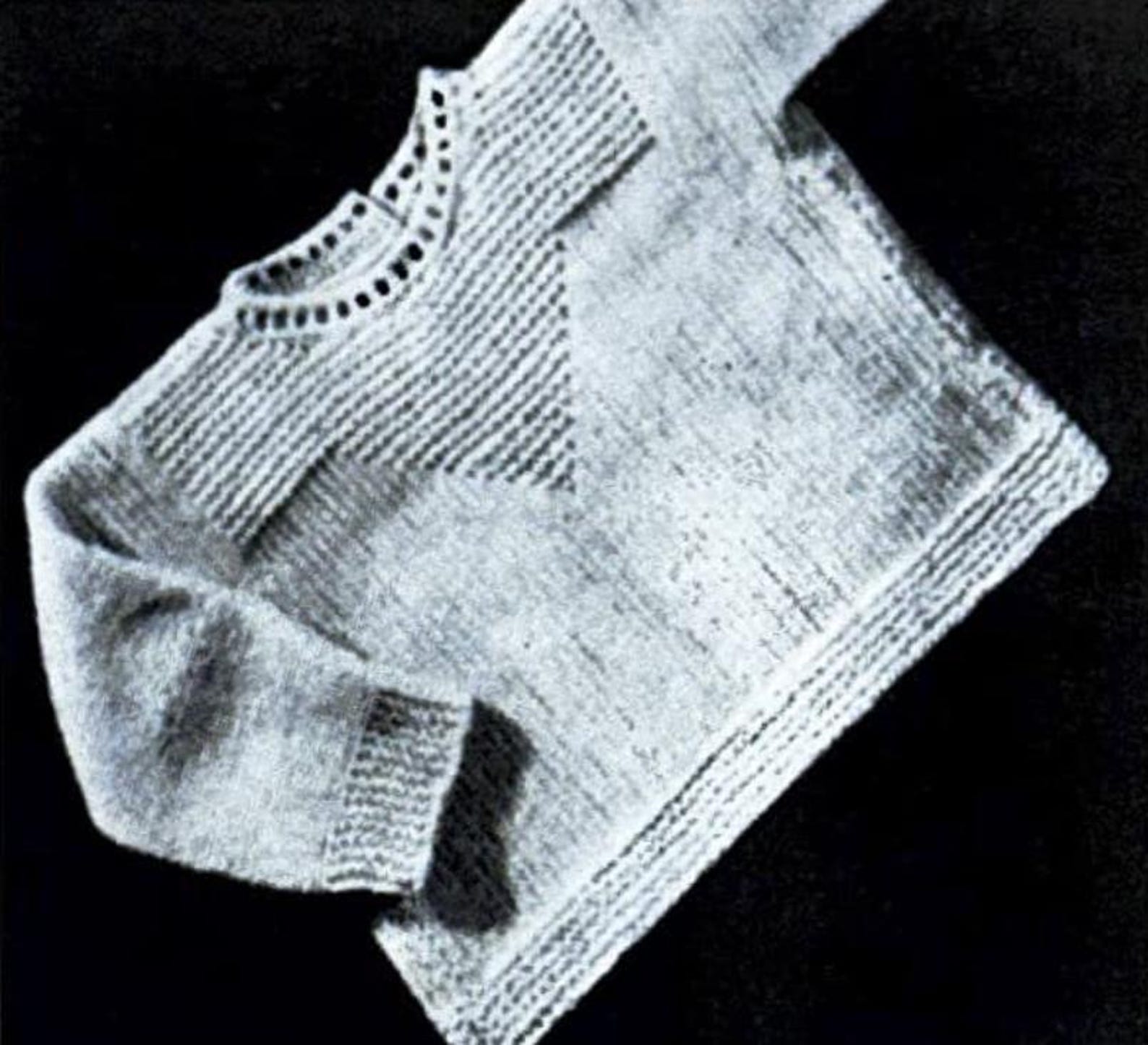 Retro Knit Pattern Baby Vest Garter Stitch Yoke PDF Digital Download 1 ...