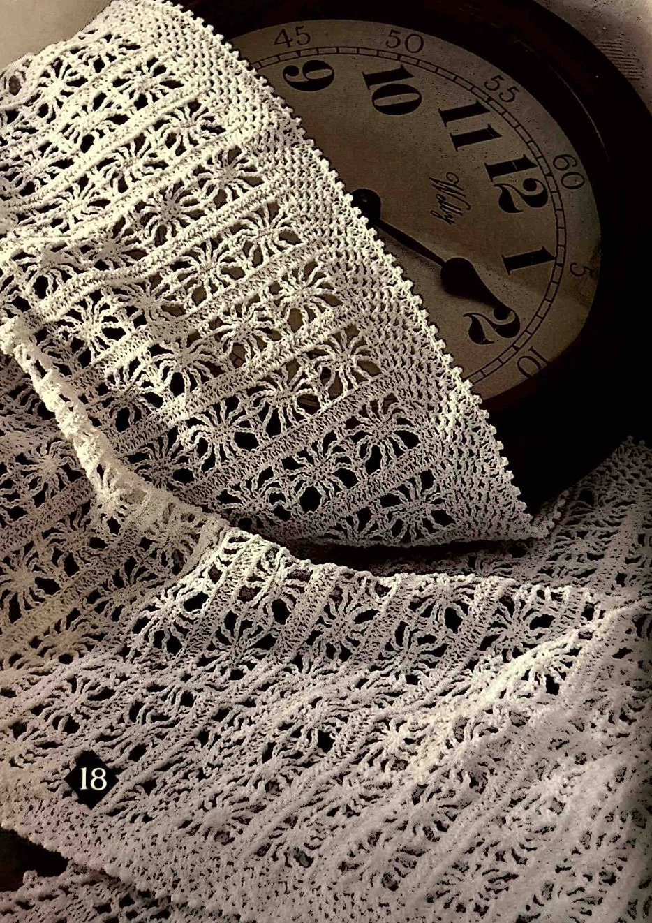 Retro Crochet Pattern Spiderweb Table Runner Cloth Lace PDF Instant ...