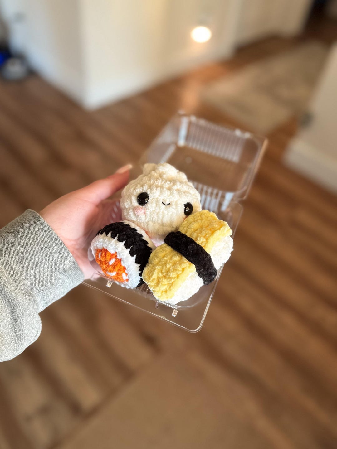 Sushi Takeout Crochet Plushies, Crochet Food, Crochet Bao, Crochet ...