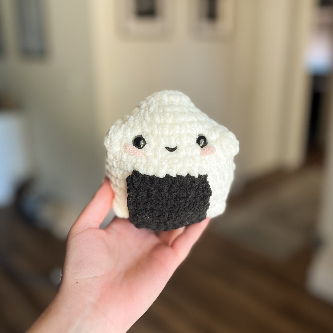 Onigiri Plushie, Crochet Onigiri, Crochet Japanese Food, Handmade Food ...