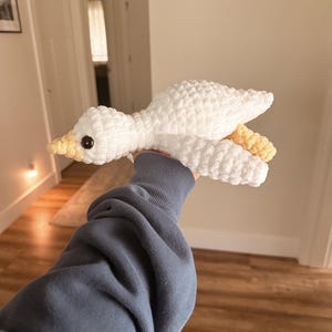 Crocheted Goose Plushie, Handmade Amigurumi Stuffed Animal - Etsy