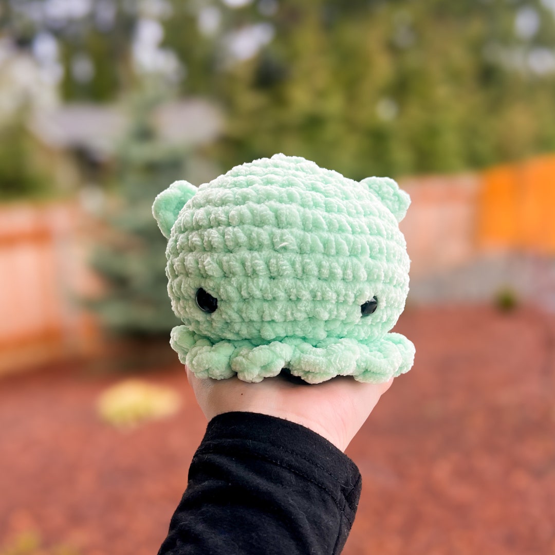 Crochet Cuddle Fish Plushie, Baby Green Cuddle Fish Plush, Handmade ...