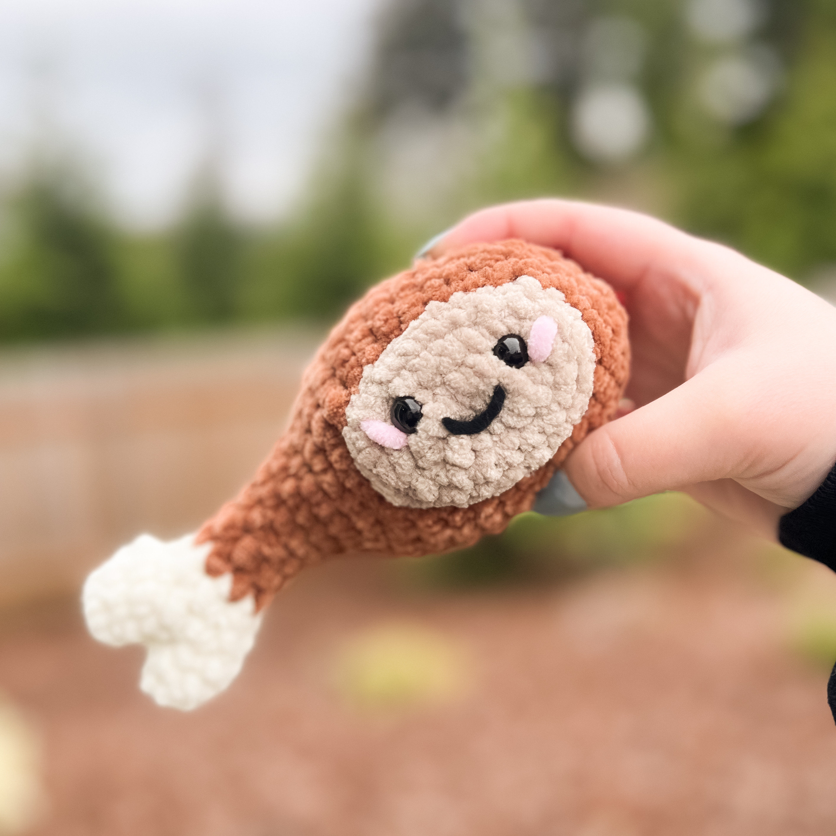 Fried Chicken Plushie, Crochet Chicken, Crochet Drumstick, Food ...