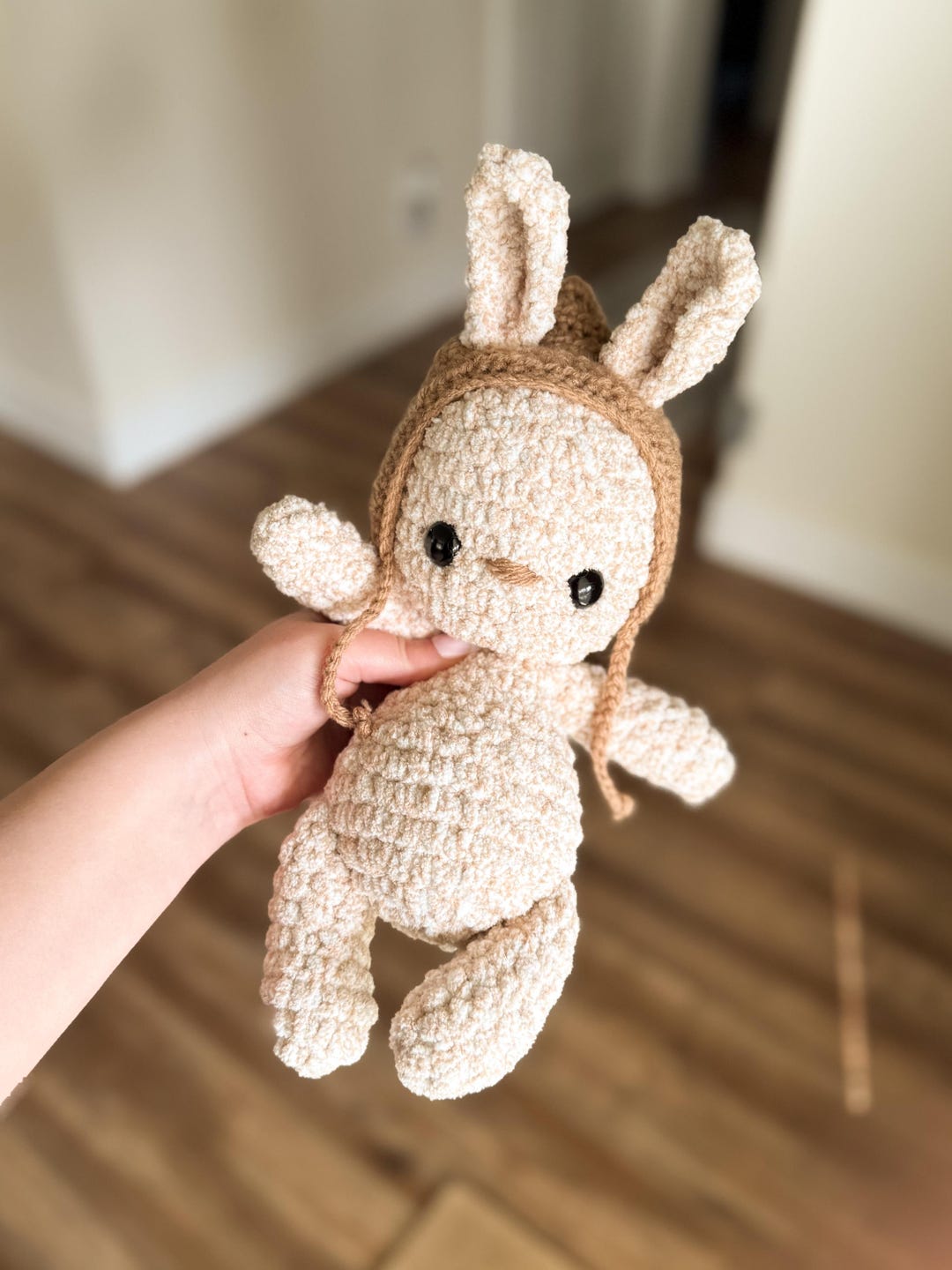Crochet Snuggly Bunny With Bonnet, Stuffed Animal, Baby Shower Gift ...