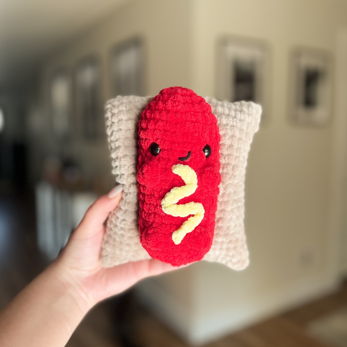 Crochet Hot Dog, Crochet Glizzy, Crochet Food, Handmade Food Toy, Hot ...