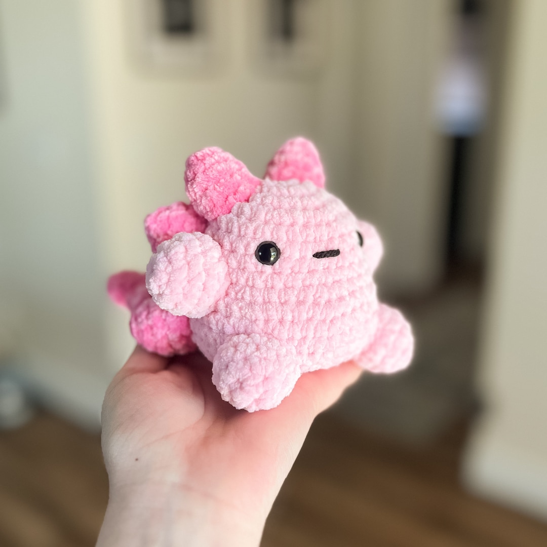 Chubby Axolotl Plush, Crochet Axolotl, Handmade Axolotl, Amigurumi ...