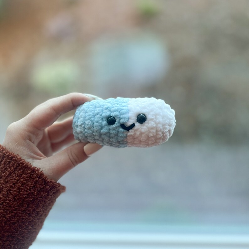 Crochet Chill Pill, Pill Plushie, Stress Toy, Handmade Chill Pill ...