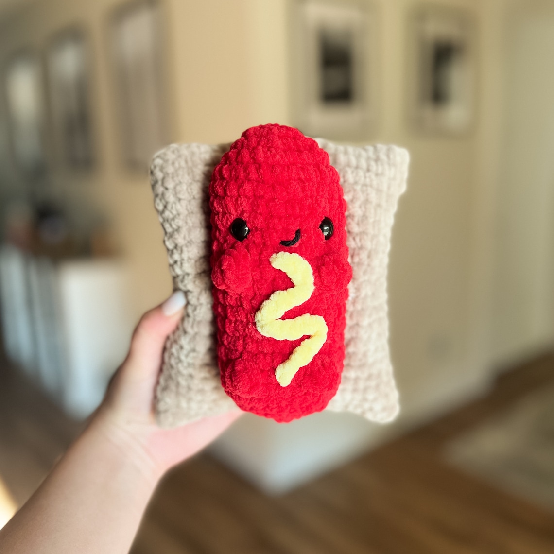 Crochet Hot Dog, Crochet Glizzy, Crochet Food, Handmade Food Toy, Hot ...