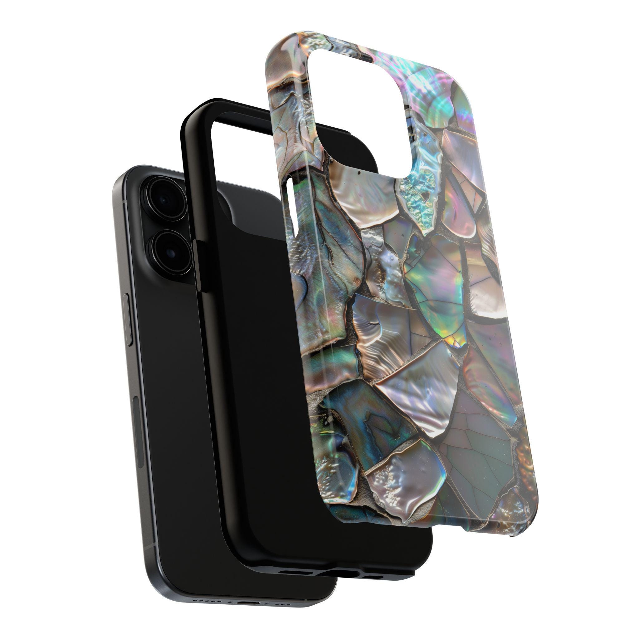 Iridescent Abalone Shell Mosaic Stained Glass Summer Case for iPhone 15 ...