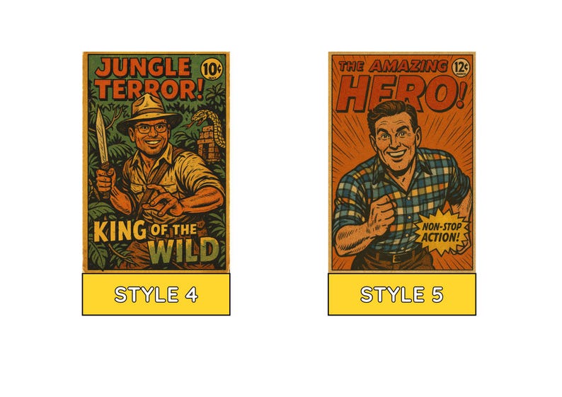 Custom Comic Book Cover Portrait: Retro Style Art Gift (digital ...