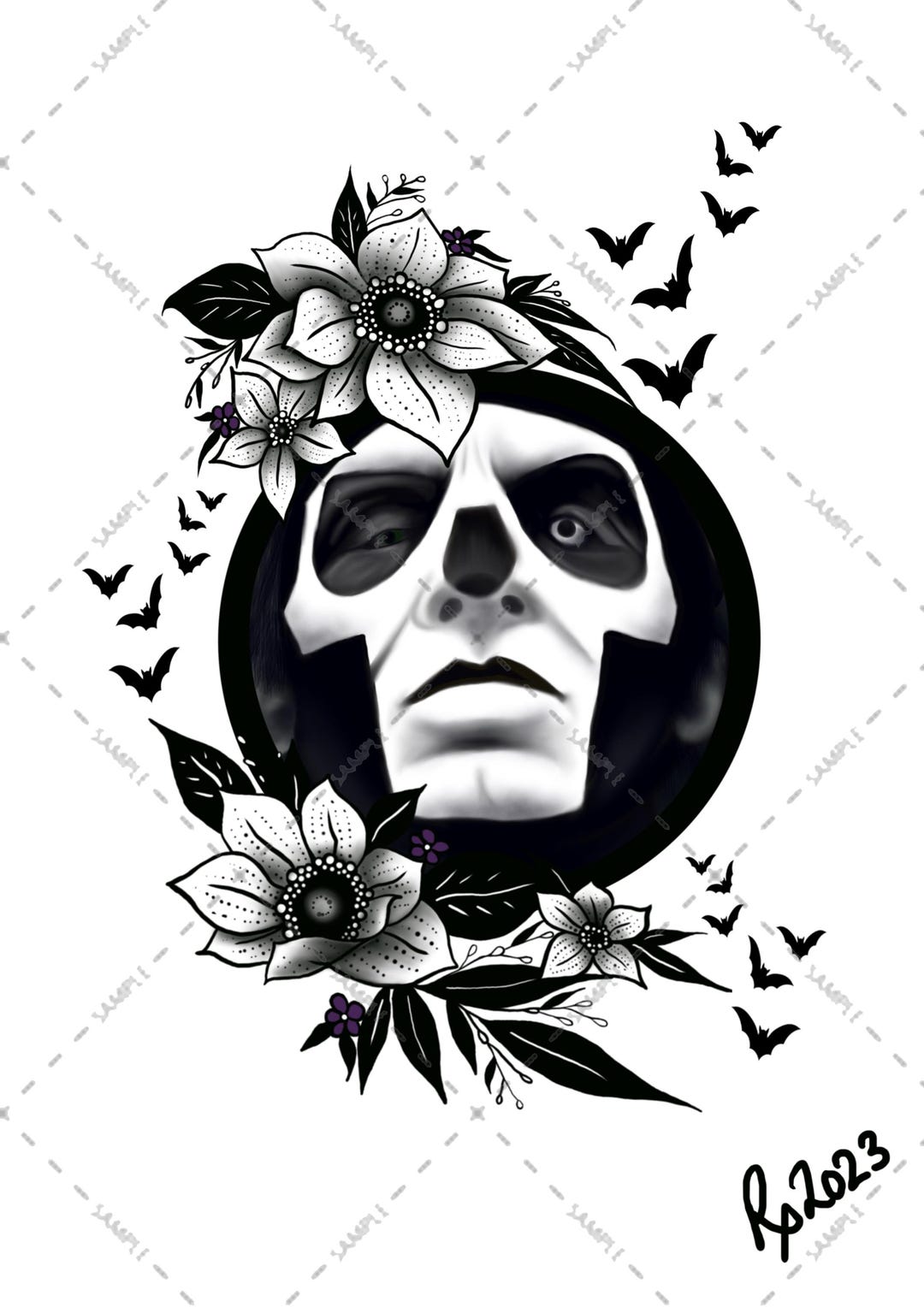 GHOST ~ Papa Terzo Tattoo Design - Etsy