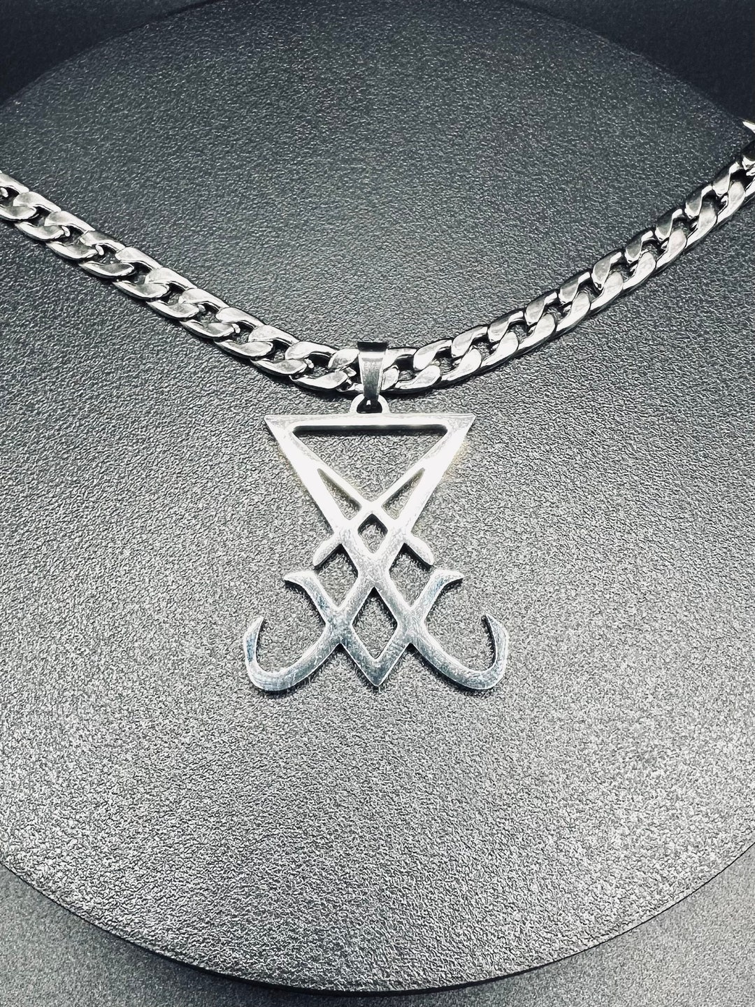 Lucifer Sigil Necklace, Stainless Steel, 20-inch Chain - Etsy
