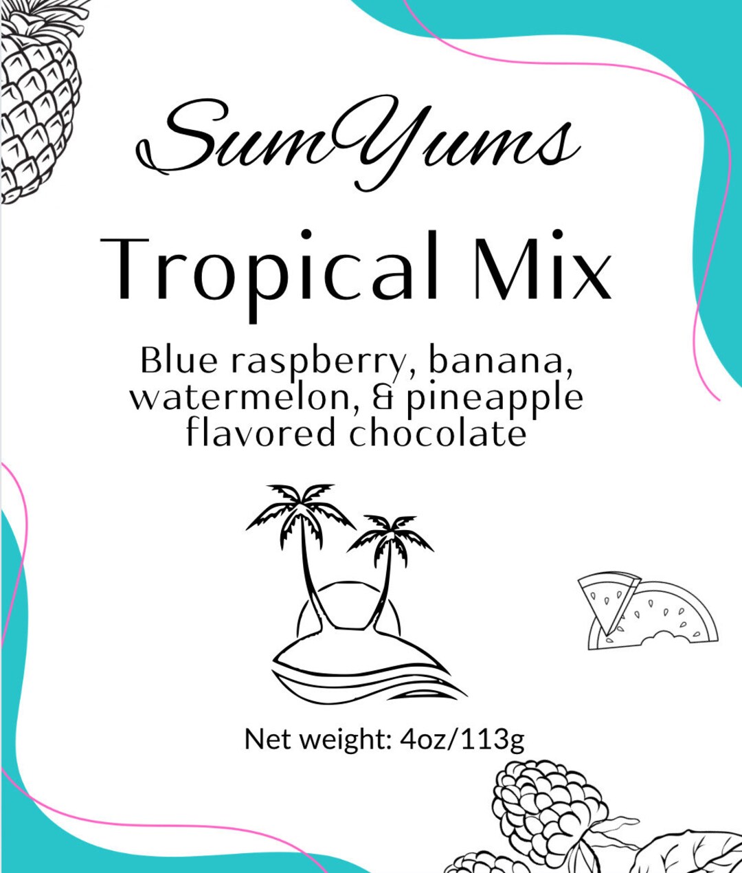 Tropical Flavored Chocolates - Etsy