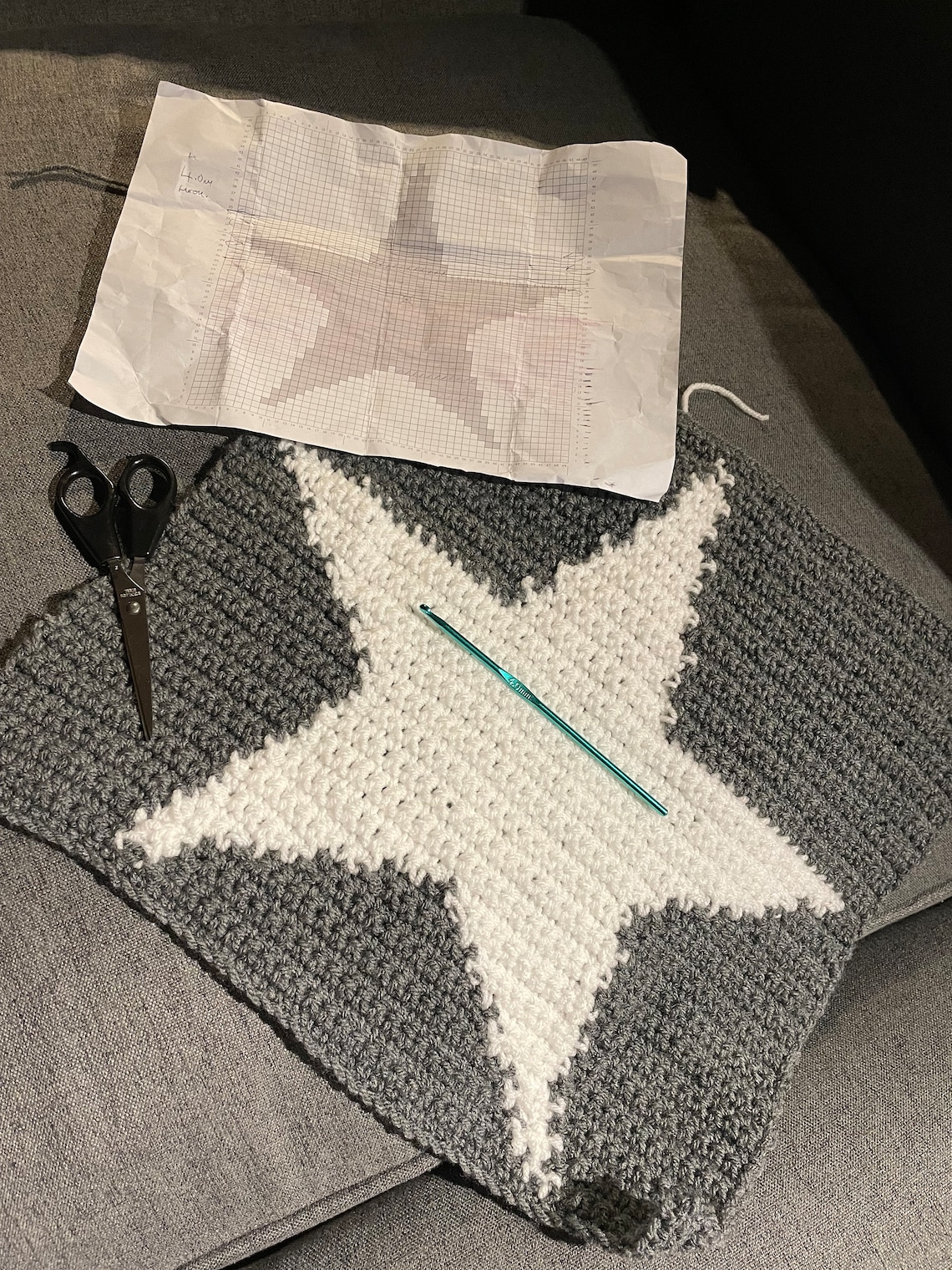 5 Point Star Graph Pattern - Etsy