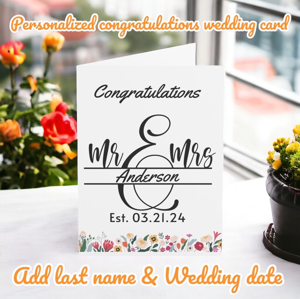 Personalized Wedding Congratulations Card for Bride or Couple Gift ...