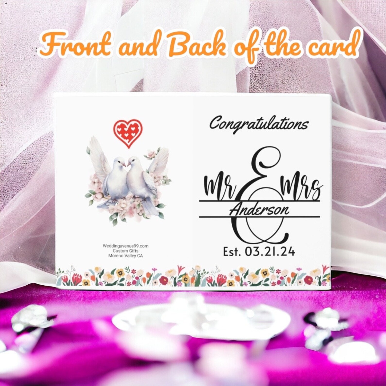 Personalized Wedding Congratulations Card for Bride or Couple Gift ...