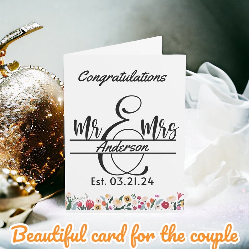 Personalized Wedding Congratulations Card for Bride or Couple Gift ...
