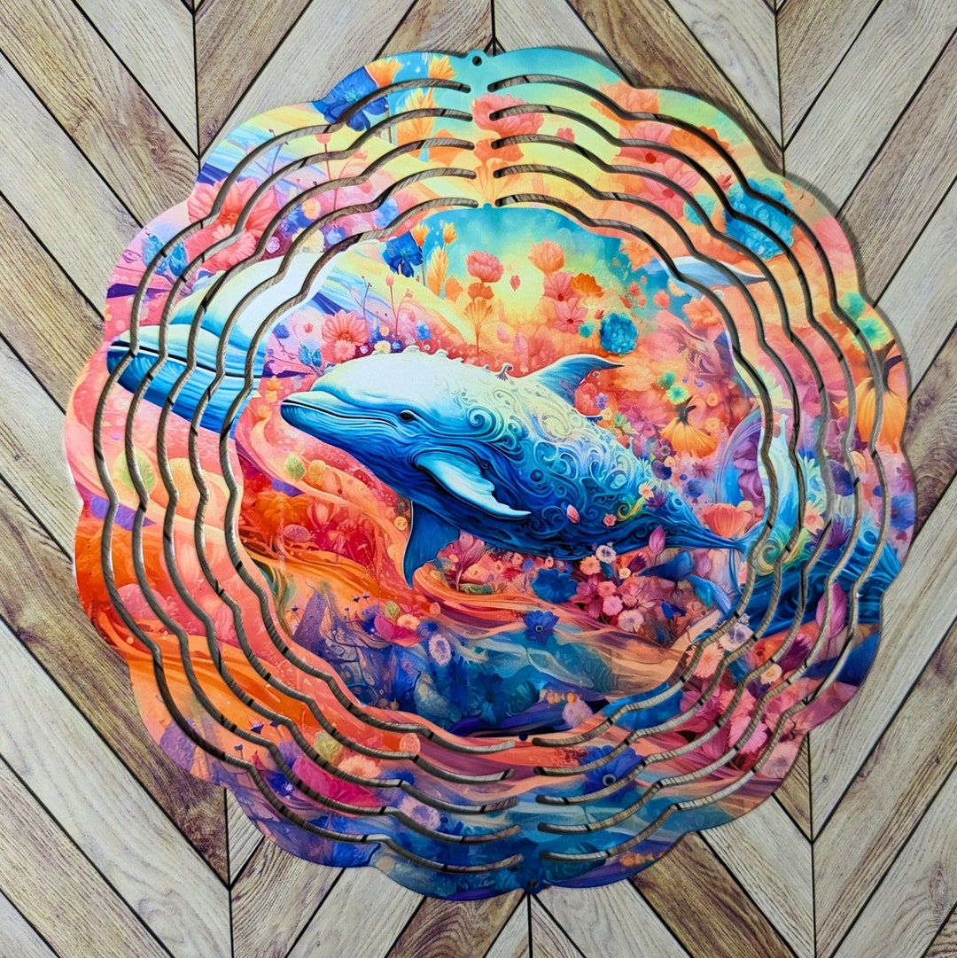 Magic Whale Kinetic Wind Spinner UV Resistance Outdoor Yard Hanging ...