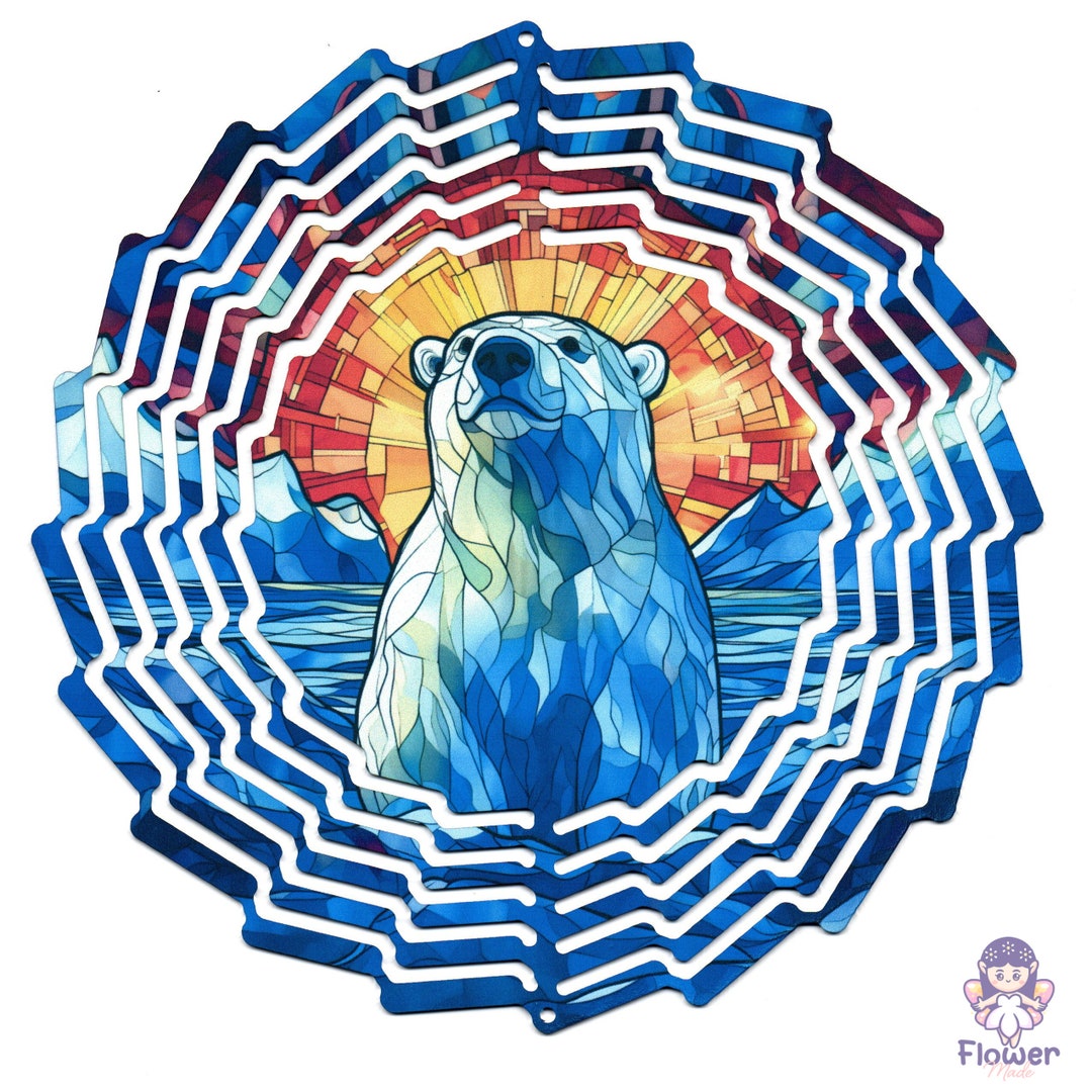 8'' Polar Bear 3D Wind Spinner - Etsy