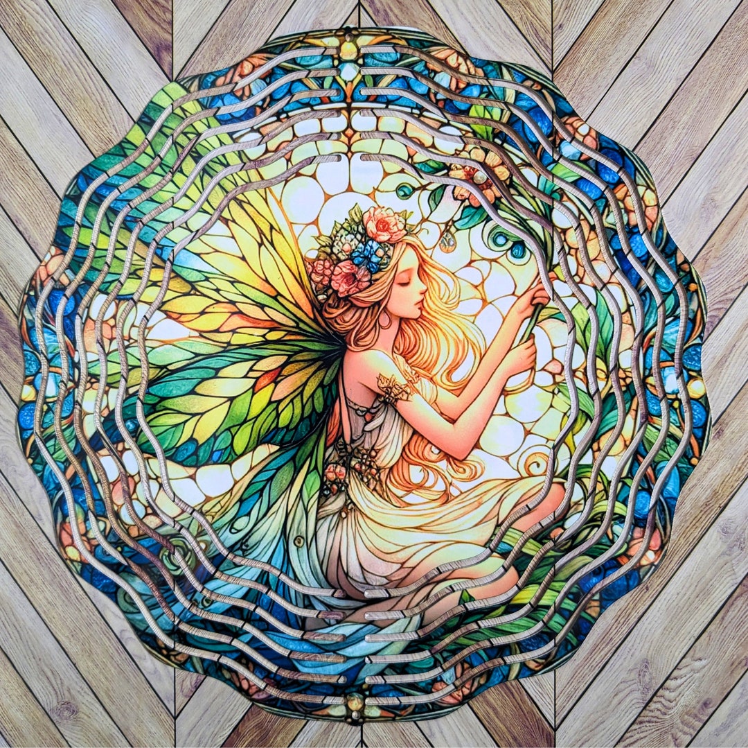 Fairy Green Kinetic Wind Spinner UV Resistance Outdoor Garden Yard ...
