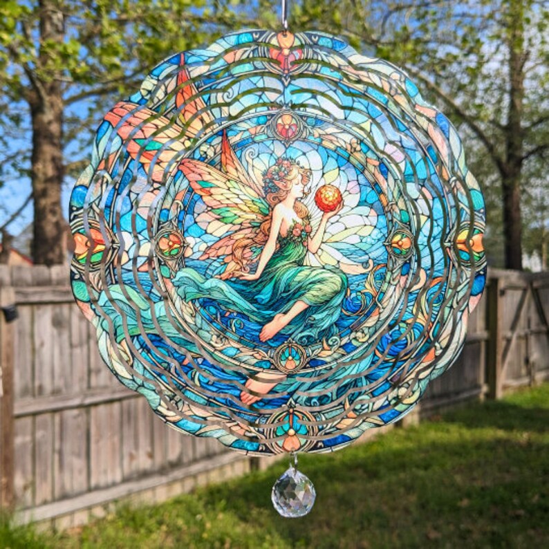 Fairy Wind Spinner for Outdoor Garden Yard Hanging Ornament Decoration ...