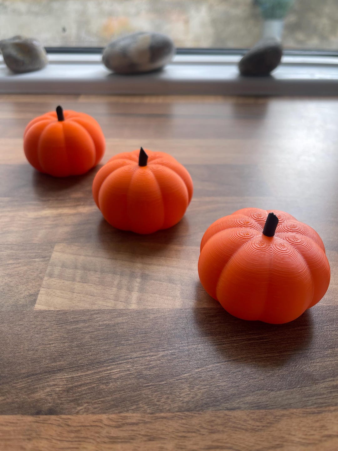 Set of 3 Mini Pumpkins – 3D Printed Autumn Decorations, Fall Home Decor ...