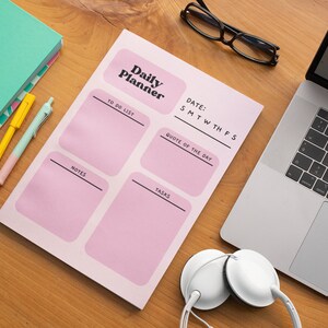 Pink Aesthetic Daily Planner, Instant Download, Daily Planner ...