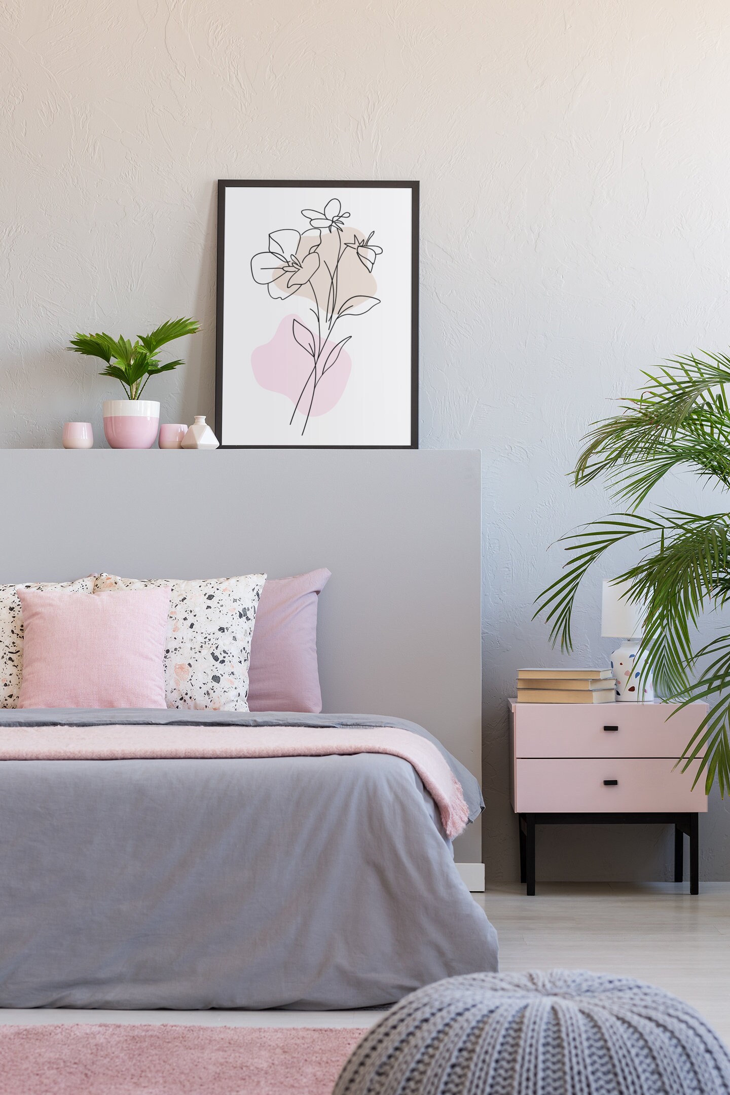 Fine Line Flower Wall Print - Etsy