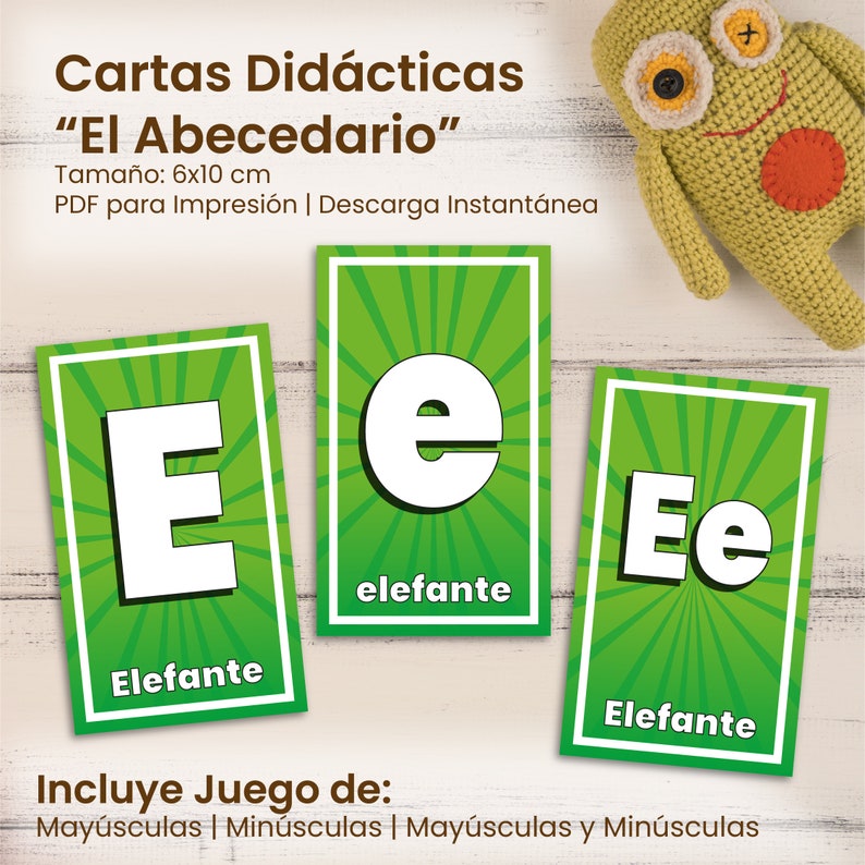 Children's Flashcards, Learn the Alphabet in Spanish, Preschool ...