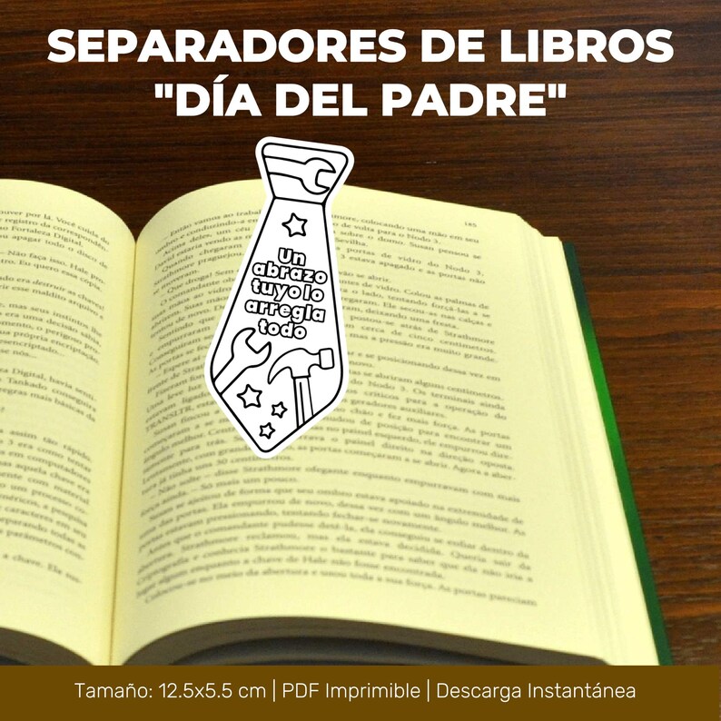 Separadores de Libros Día del Padre en Español | Imprimibles para ...