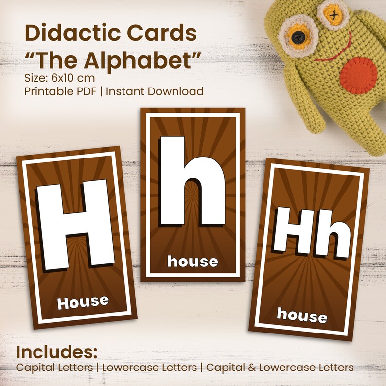 Children's Teaching Cards, Learn the Alphabet in English, Alphabet ...