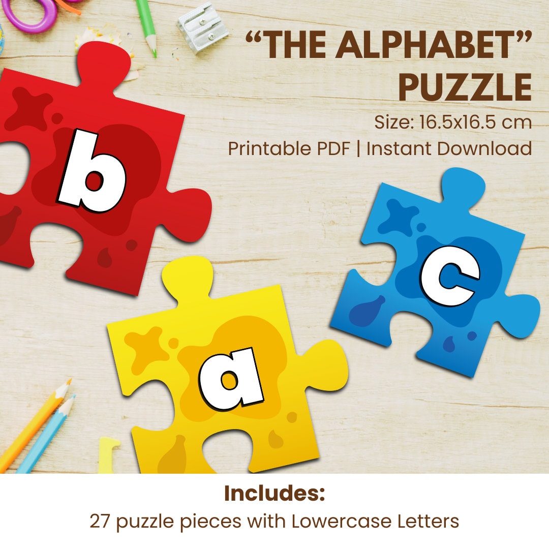 Lowercase Alphabet Puzzle, Learn to Write, Word Building Game, Learn ...
