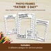 Fathers Day Printable Photo Frames in English | Preschool Activity ...