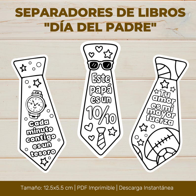 Separadores de Libros Día del Padre en Español | Imprimibles para ...