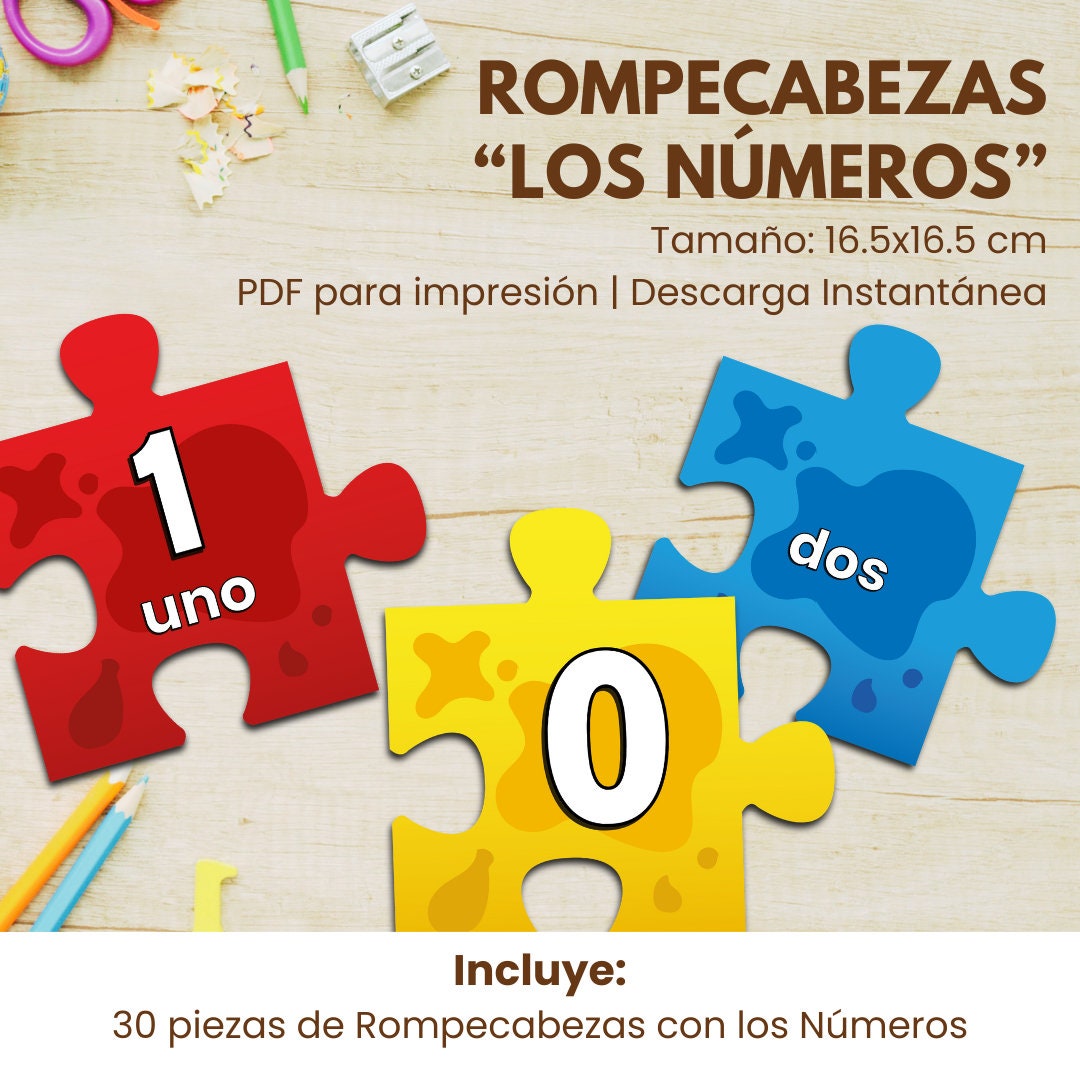 Puzzle Pieces, Numbers in Spanish, Learning to Count, Writing Numbers ...