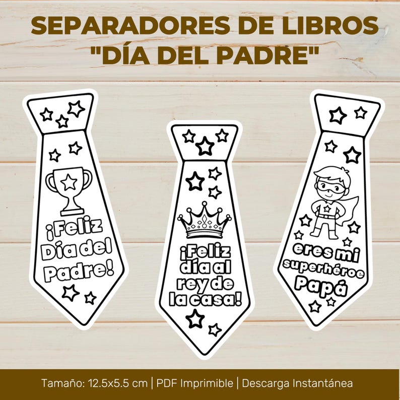 Separadores de Libros Día del Padre en Español | Imprimibles para ...
