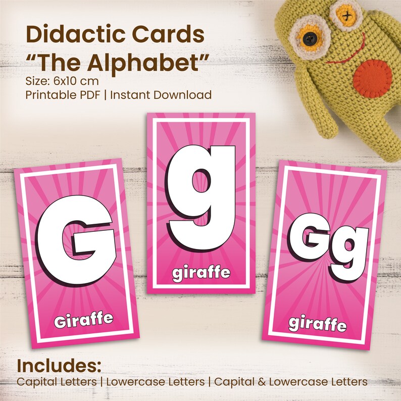 Children's Teaching Cards, Learn the Alphabet in English, Alphabet ...