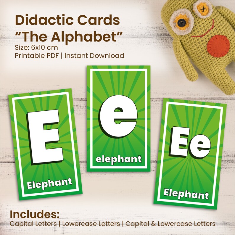 Children's Teaching Cards, Learn the Alphabet in English, Alphabet ...