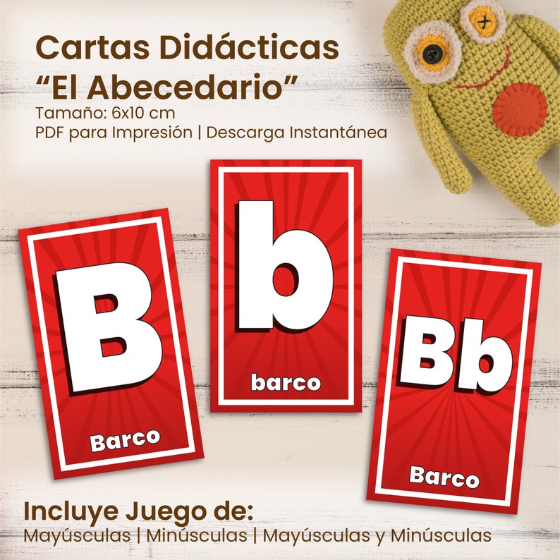 Children's Flashcards, Learn the Alphabet in Spanish, Preschool ...