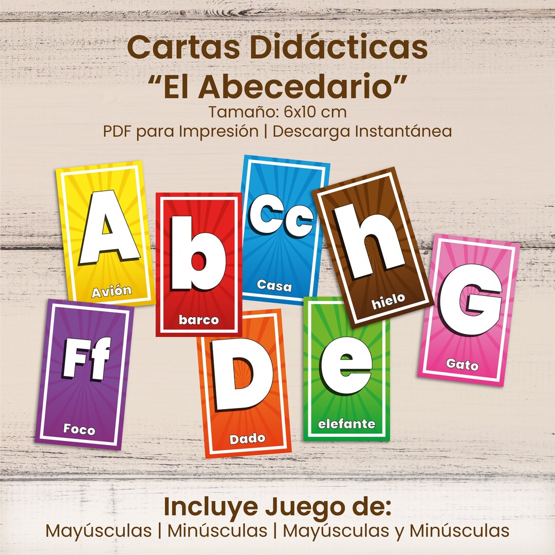 Children's Flashcards, Learn the Alphabet in Spanish, Preschool ...