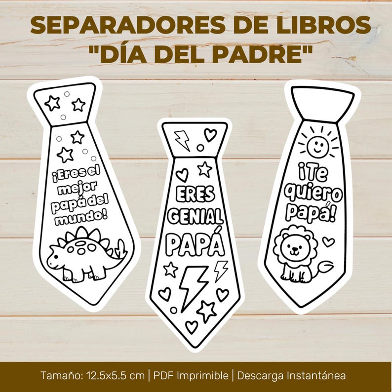 Separadores de Libros Día del Padre en Español | Imprimibles para ...