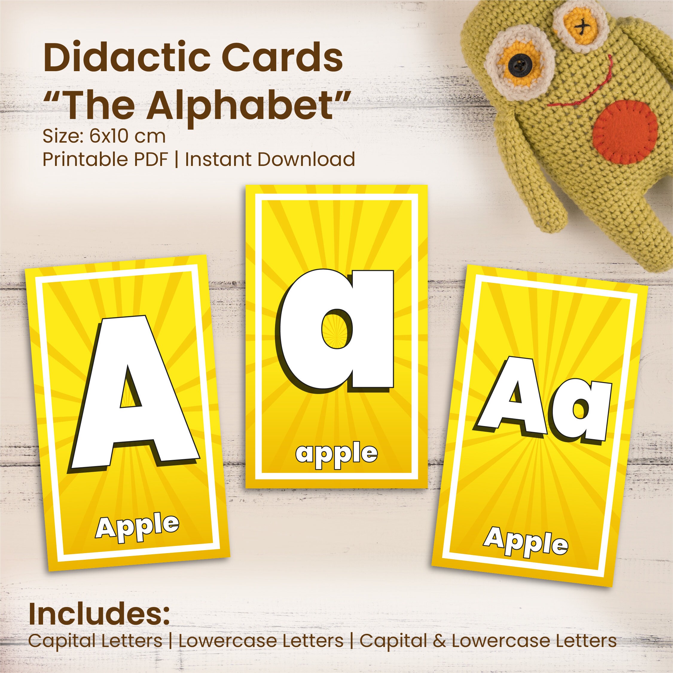 Children's Teaching Cards, Learn the Alphabet in English, Alphabet ...