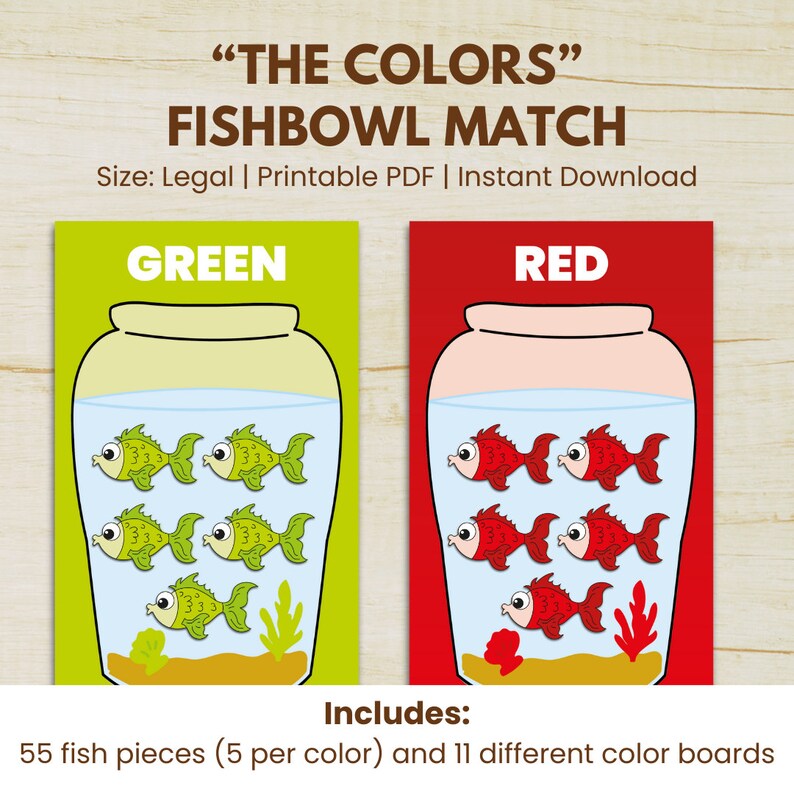 Children's Didactic Game, Group by Color in English, Educational Games ...
