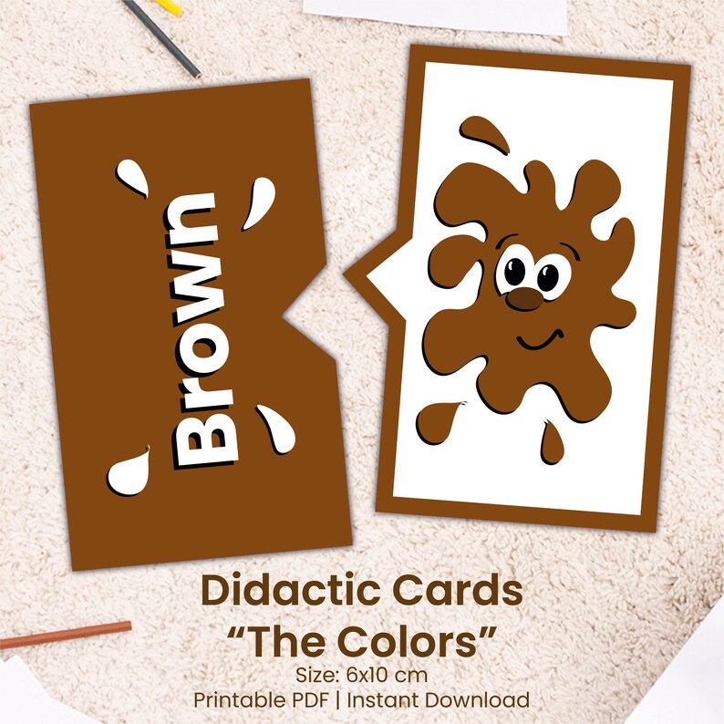 Children's Teaching Cards, Learning Colors in English, School Teaching ...