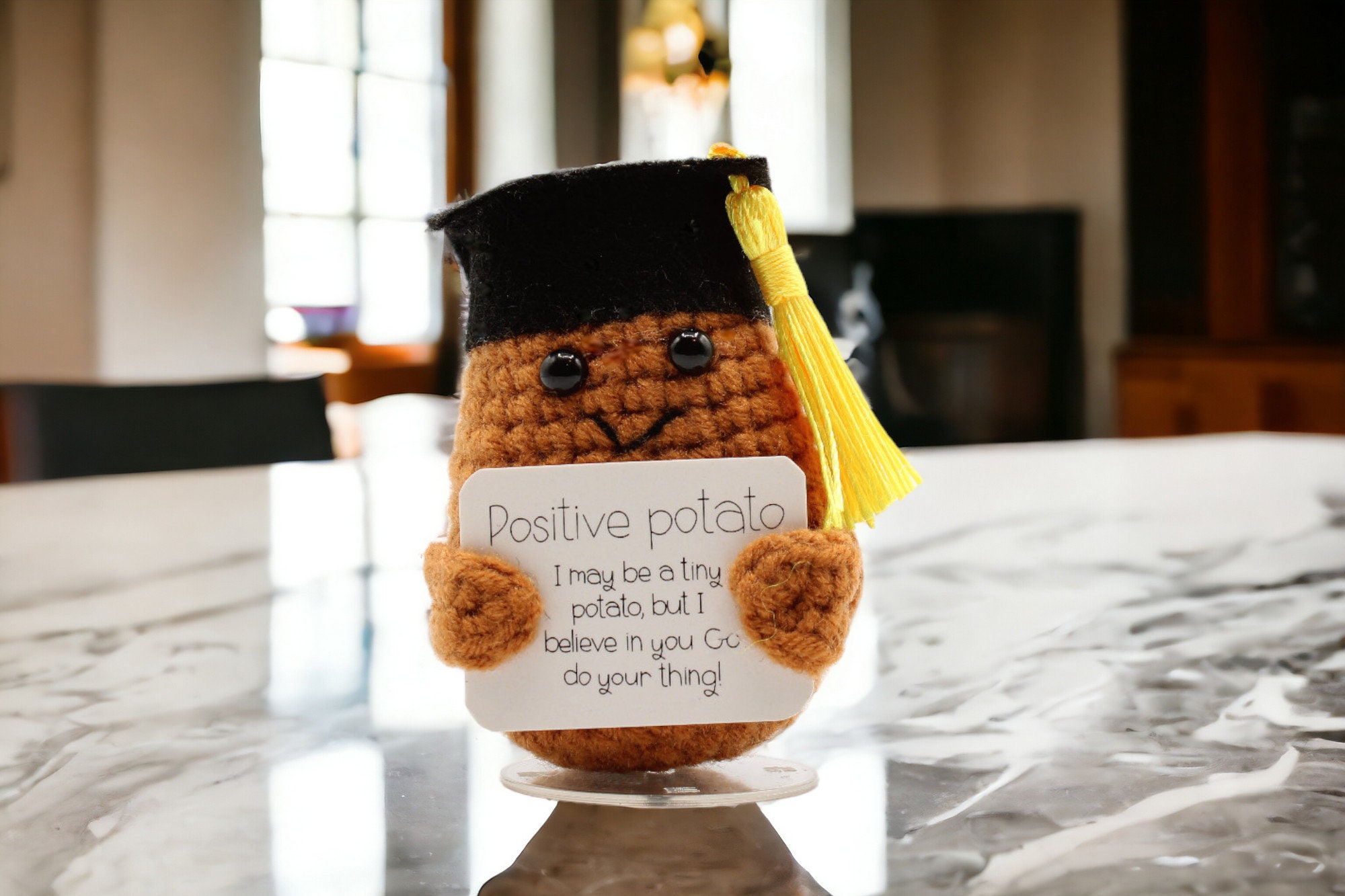 Graduation Positive Pickle and Potato. Handmade Toy, Emotional Support ...