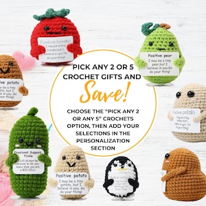 Positive Potato Crochet Gift. Handmade Uplifting Gifts for Friends ...