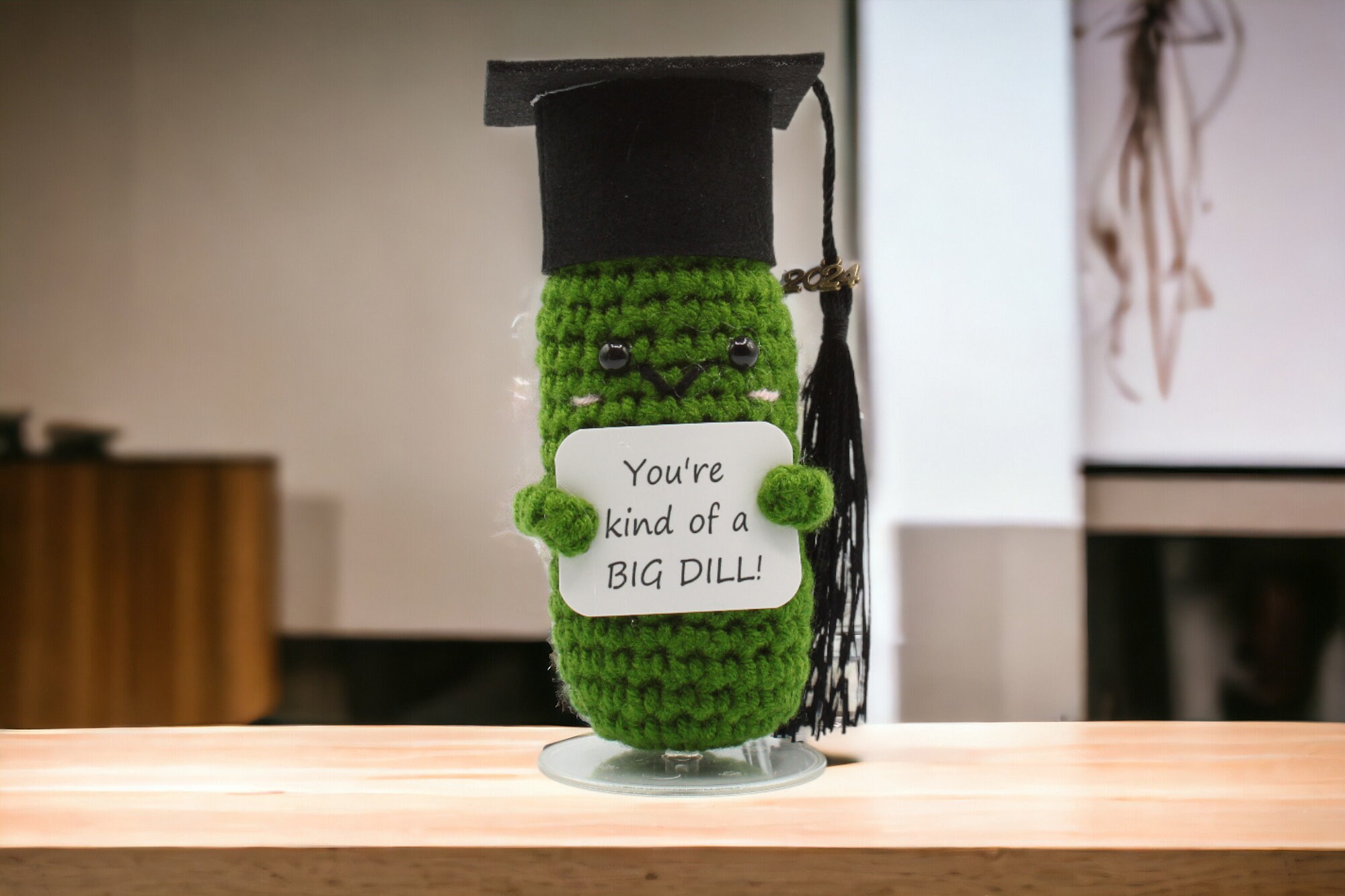 Graduation Positive Pickle and Potato. Handmade Toy, Emotional Support ...