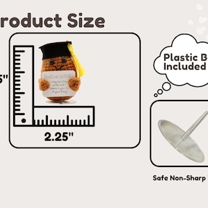 Graduation Positive Pickle and Potato. Handmade Toy, Emotional Support ...