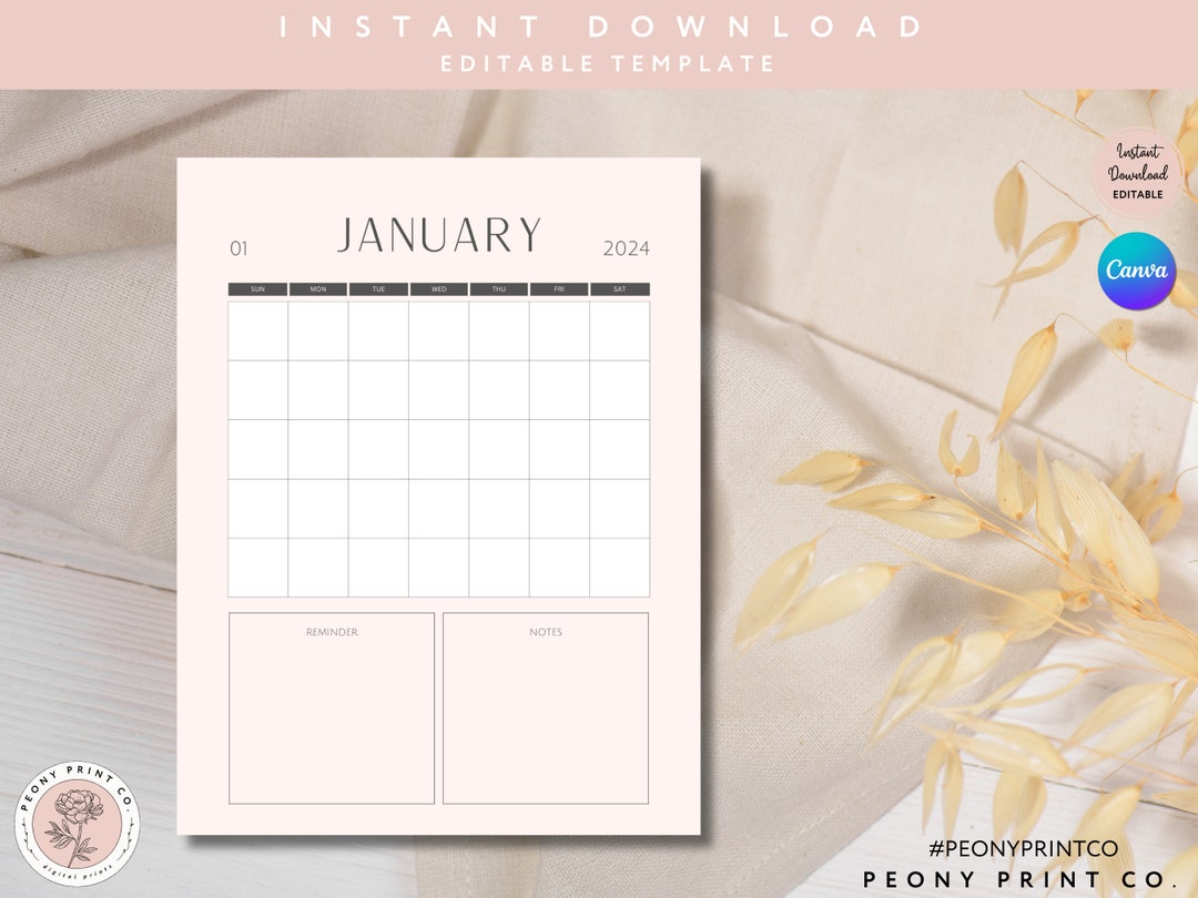Light Peach Minimalist 2024 Planner - Etsy