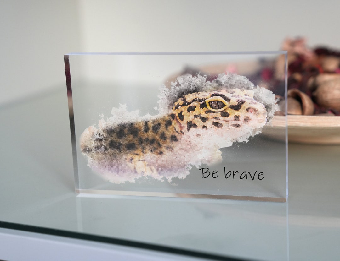 Custom Lizard Portrait Acrylic Block, Watercolour Lizard Artwork, Snake ...